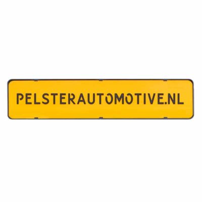 Kentekenplaathouder met eigen tekst en logo l Pelster Automotive