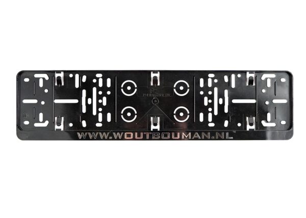 Kentekenplaathouder met eigen tekst en logo l Pelster Automotive