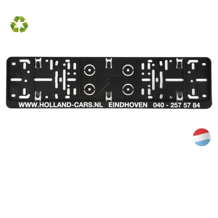 Kentekenplaathouder met eigen tekst en logo l Pelster Automotive