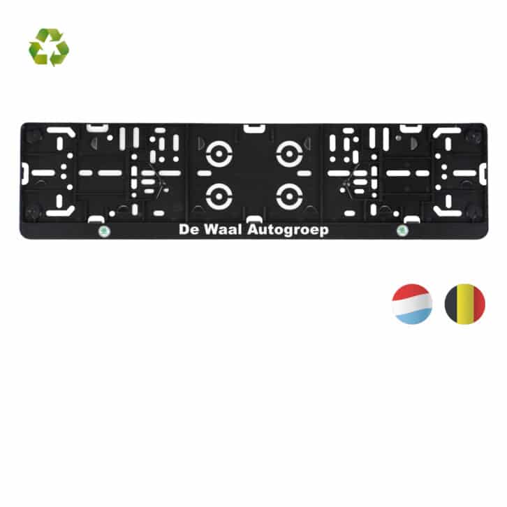 Kentekenplaathouder met eigen tekst en logo l Pelster Automotive